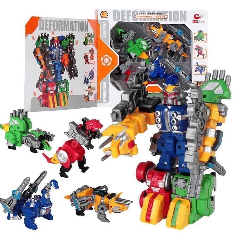 Children's Transformation Mech Dinosaur 4-In-1 Transformation M Robot ...