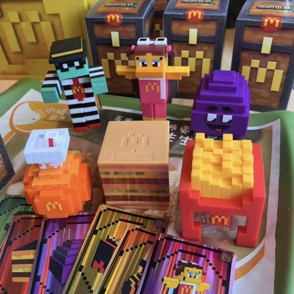 Blind Box Minecraft McDonalds Toys Zombie Hamburglar Big Mac Crystal A ...