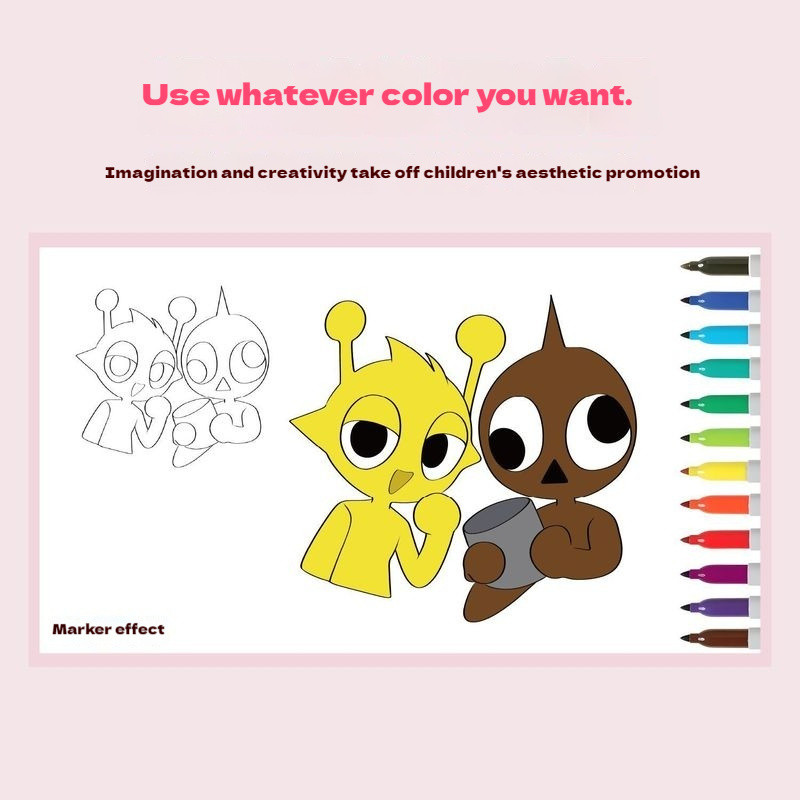 Sprunki Sketch Book Sprunki Handwriting Book Coloring Drawing Book For ...