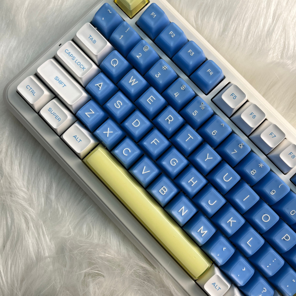 Sea Salt Gelato keycap Translucent Blue white SA profile PBT double ...