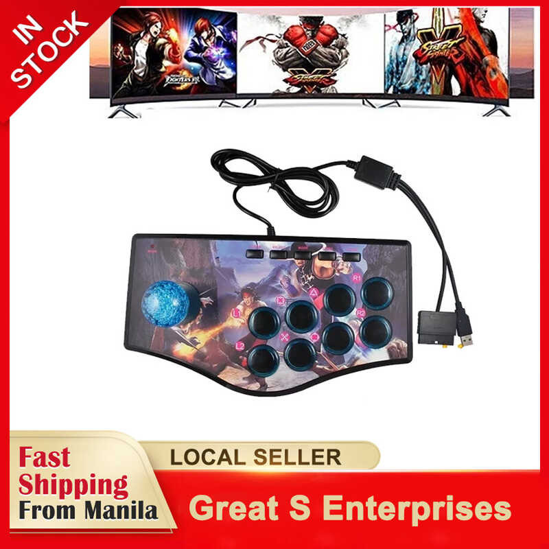 Arcade Game Retro Rocker Controller Usb Joystick For Ps2 Ps3 Pc Android Smart Tv Built In