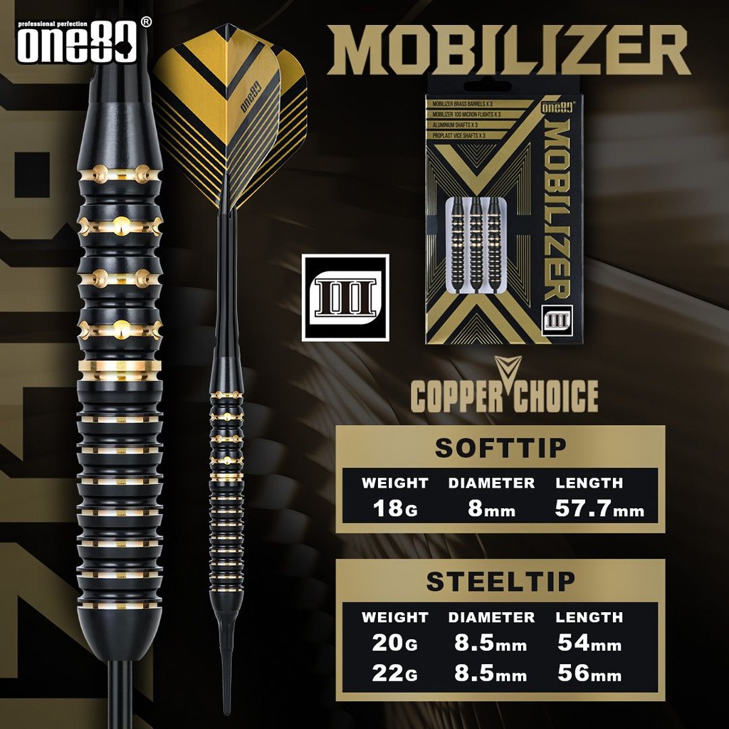 ONE80 MOBILIZER 03 - ONE80 Steel Darts | Shopee Philippines