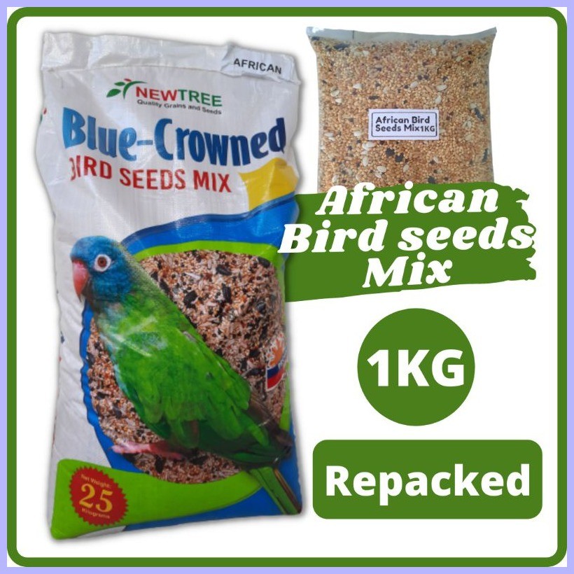 African Bird Seeds Mix Blue Crowned-Repacked in 1KG Newly Opened ♈ ...