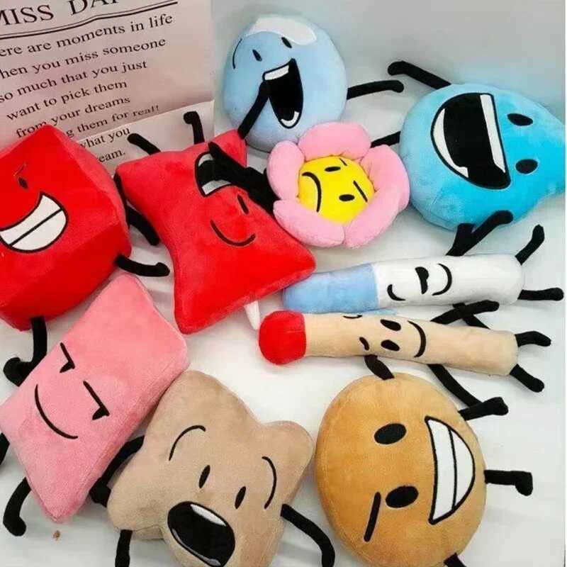 LY Anime For Dream Island Plush Toy BFDI Doll Fire Wer Leaf Numbers X ...