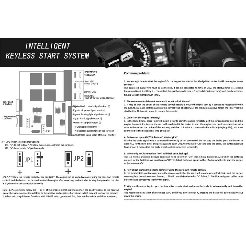 2025 NEW Remote Starter Car Alarm with Autostart Smart System Anti ...