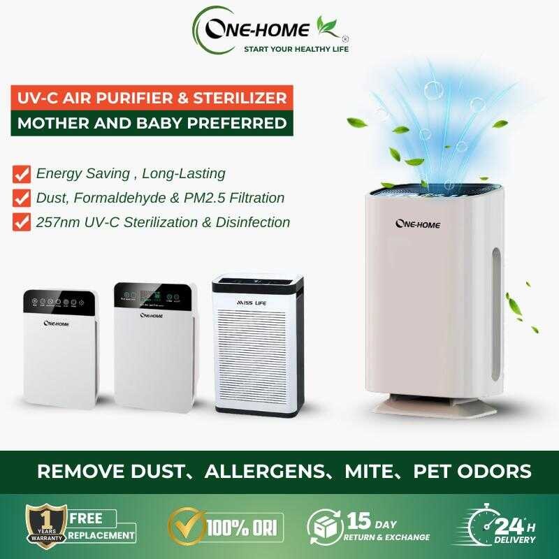 ONE HOME Smart Air Purifier With Uv-C Sterilization Anti-Smog Filter ...