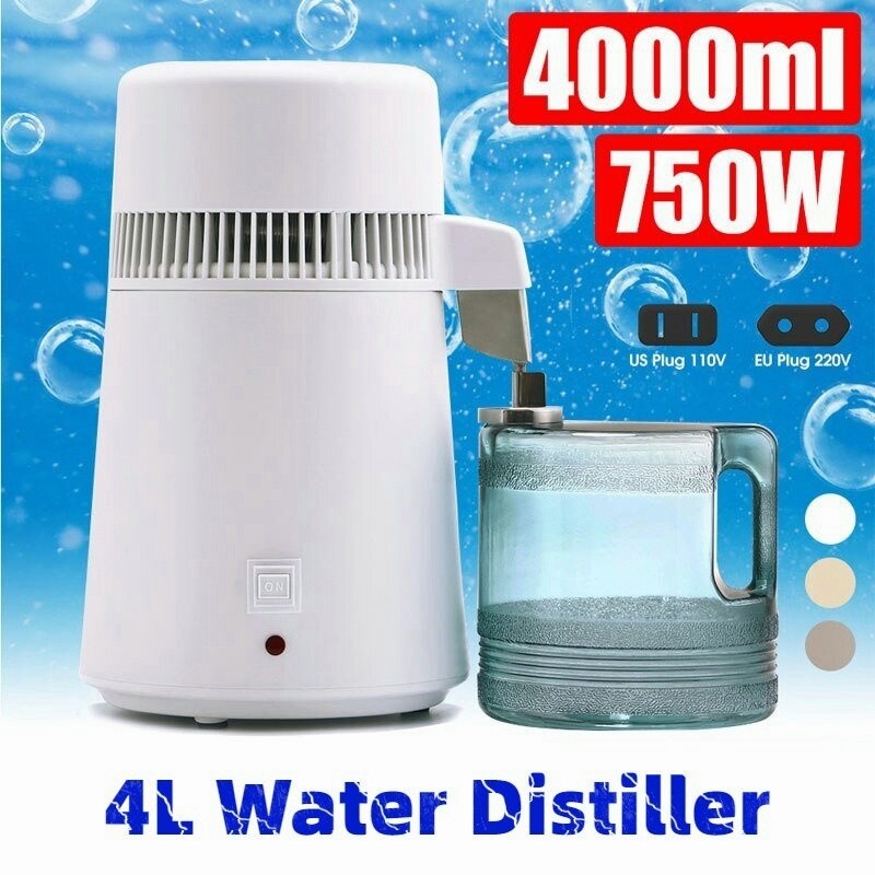 750W 4L Water Distiller Machine Household Distilled Pure Water Machine ...