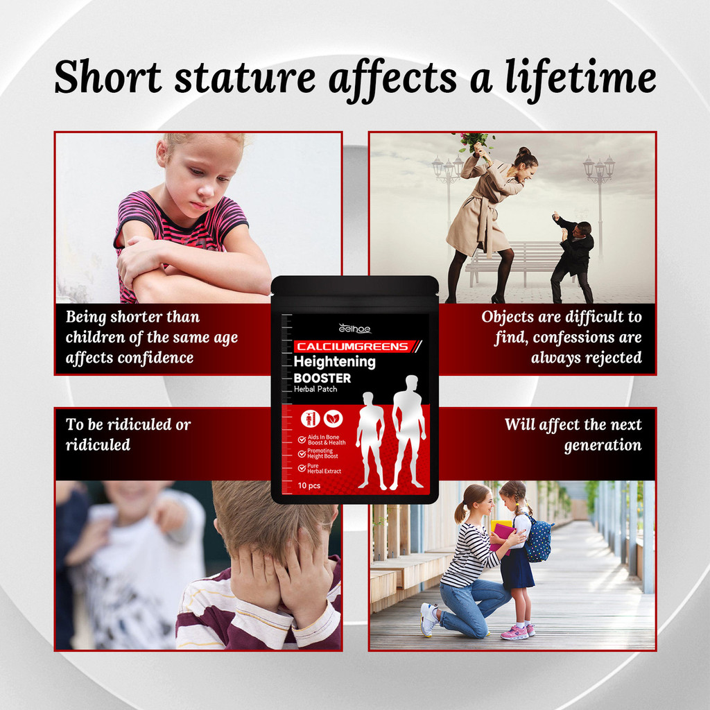 100/10Pcs Height Growth Hormone Enhancer Plaster Grow Taller Foot Patch ...