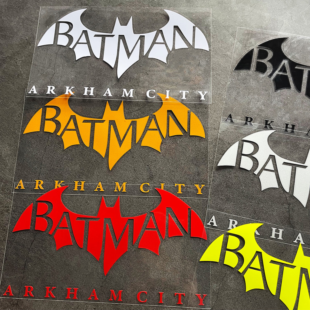 For DC Batman Reflective Vinyl Motorcycle Auto Cartoon Badge Window ...