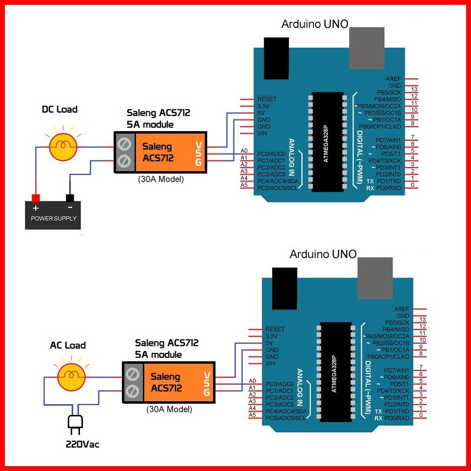 ☸ Acs712 5a Current Sensor For Microcontroller Arduino Analog Output 3929