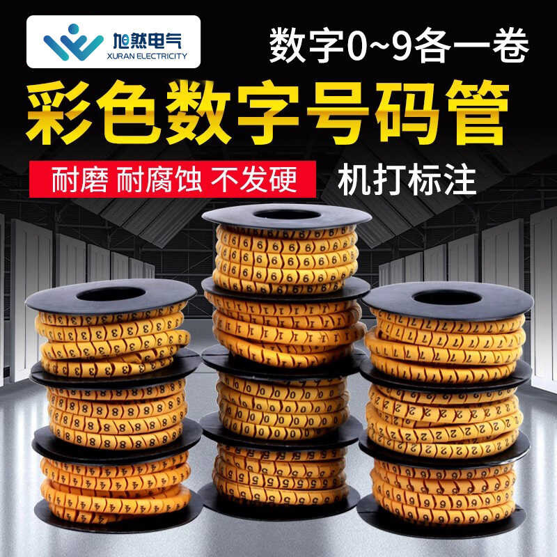 Number tube letters, network cable identification, wire conduit 0-9A-Z ...