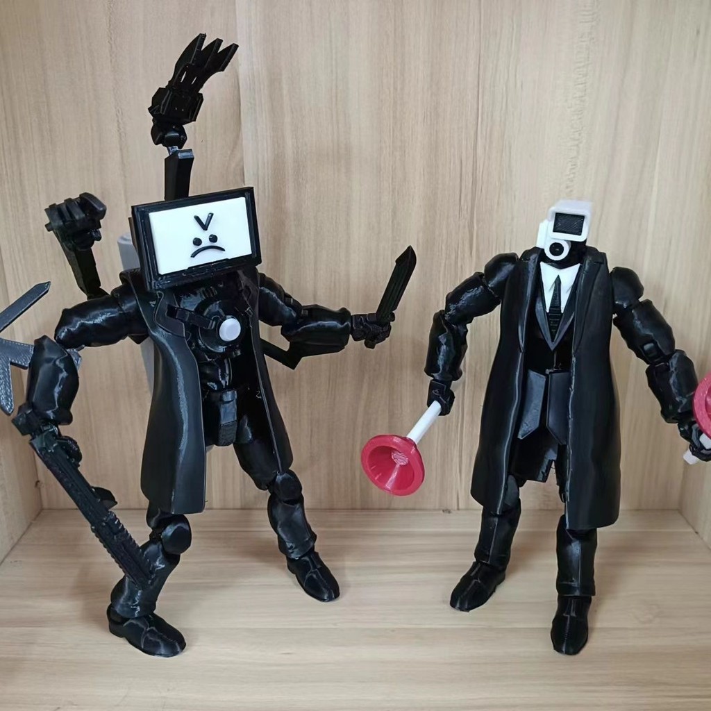 3D Printed DUMMY13 Enlarged Model With 20cm Joints, Movable TV Man ...