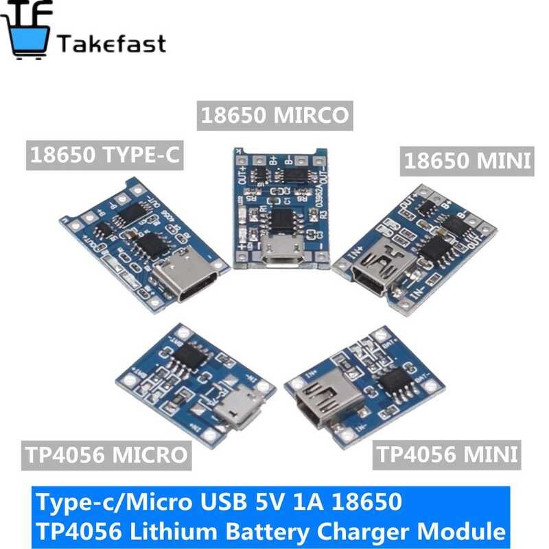 A16 1Pcs Type-C/Micro USB 5V 18650 Tp4056 Lithium Battery Charger ...