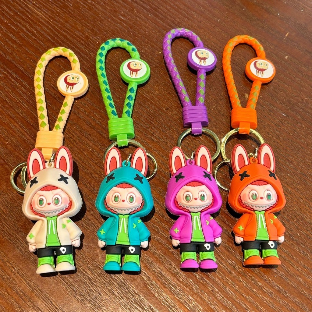 YoYo #K04 keychain LABUBU cute buck-toothed baby PVC doll key ring ...