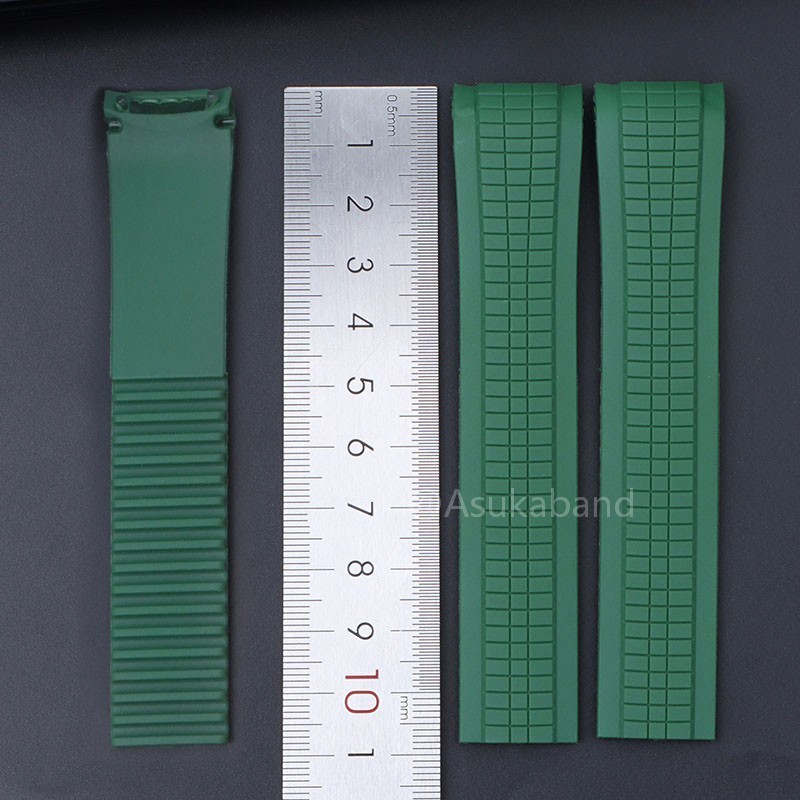 Curved End Watch Strap for PATEK PHILIPPE 5164A 5167A 5168A Rubber ...