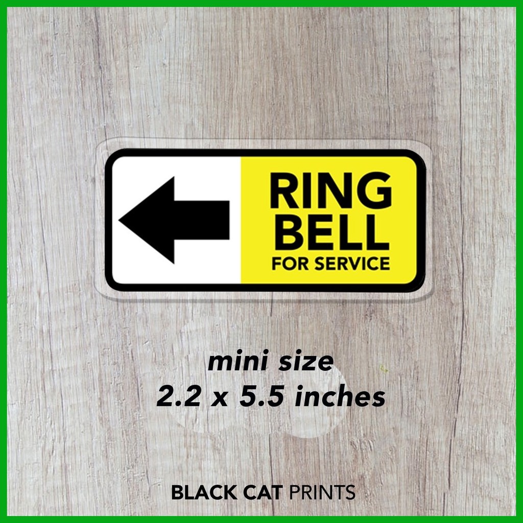 Ring Bell for Service Sign | Laminated Signage | Sign Board | Shopee ...
