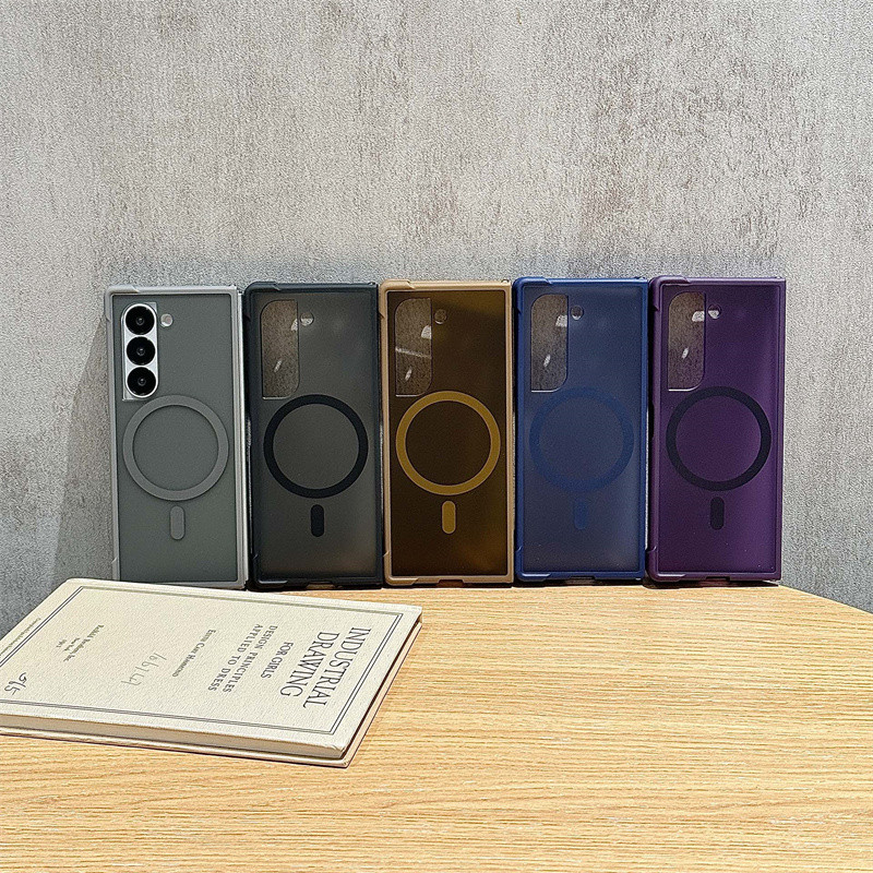 Magnetic Shockproof Translucent Matte Case Samsung Galaxy Z Fold 6 Z ...