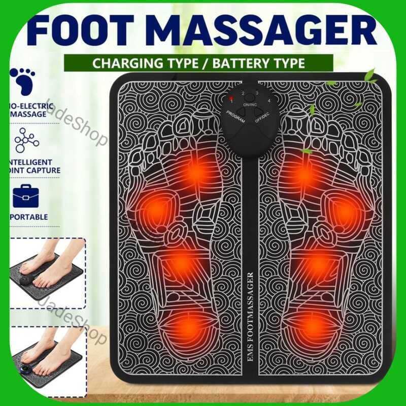 Japan Electric EMS Foot Massage Pad Relief Fatigue Micro Current Pulse ...