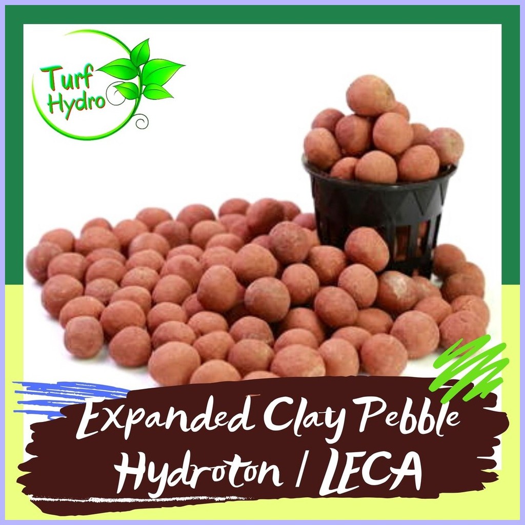 Expanded Clay Pebble Hydroton LECA 1 Liter Premium Quality for Hydroponic Aquaponic System ...