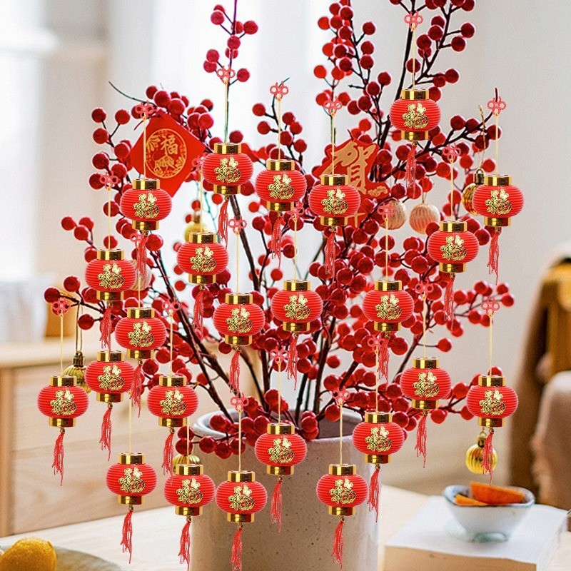 30/20Pcs 2025 Chinese New Year Mini Fuzi Lanterns - Spring Festival ...