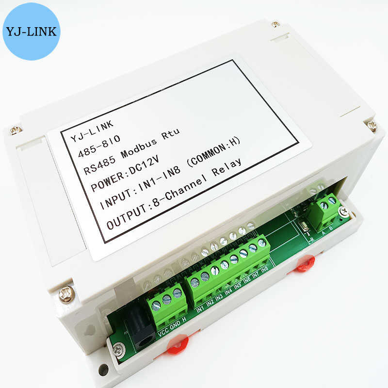 Rs485 485-8Io 8-Channel Relay Output Control At Switch Quantity Acquisition Module MODBUS RTU ...