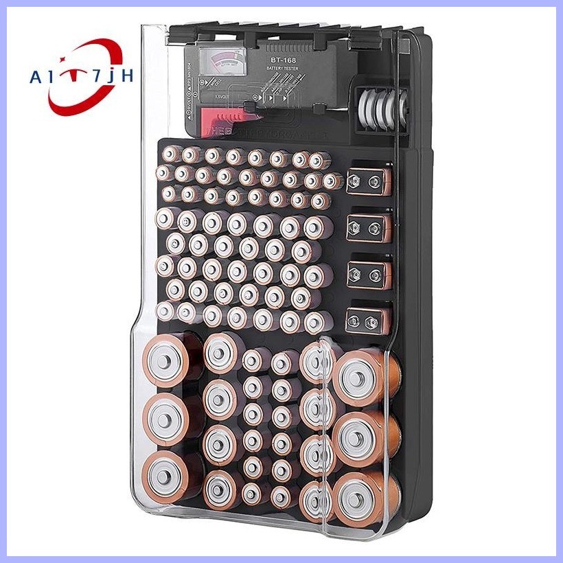 the Battery Storage Case,Organizer with Hinged Clear Cover, with ...