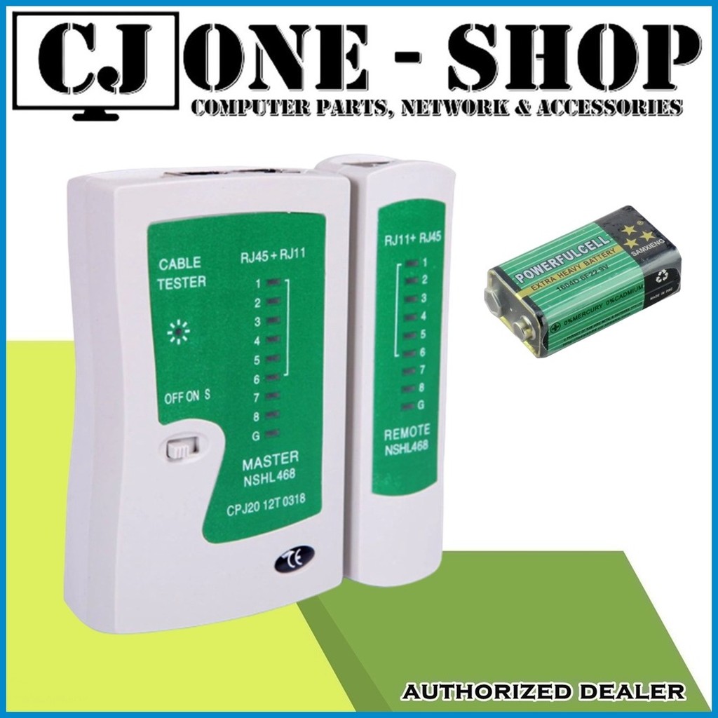 ↘ Network Lan Cable Tester For Rj45 Rj11 Cat5 Utp Tester Tool Free Battery Shopee Philippines