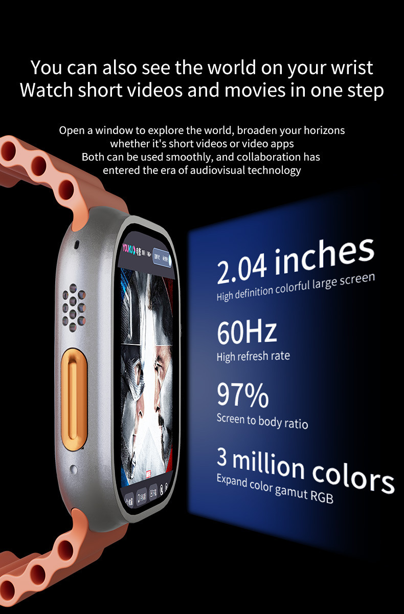 4G Android Smartwatch SIM Card WiFi DW100 Pro AMOLED Rotating Camera ...