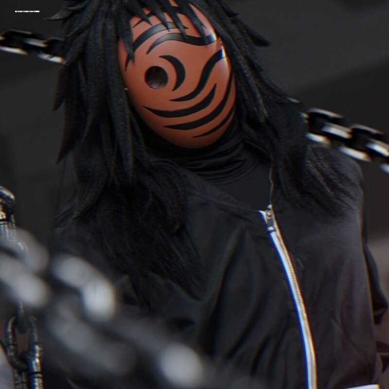 Hokage Tiger Pattern Mask Plastic Ninja Uchiha with Earth Spot Afei ...