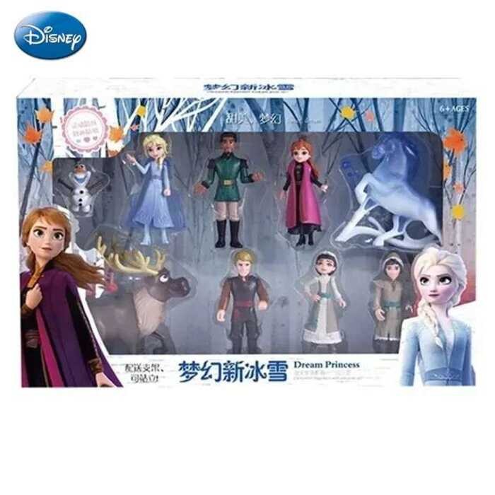 Anime Frozen 2 Snow Queen Elsa Anna Pvc Action Figure Olaf Kristoff ...