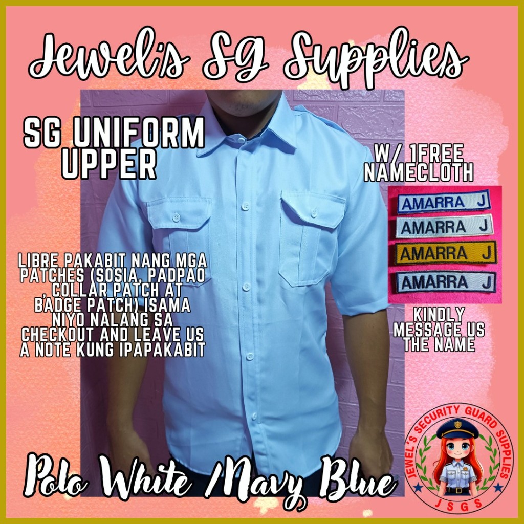 ۞ ☃ Short Sleeve White & Navy Blue for SG uniform | Shopee Philippines