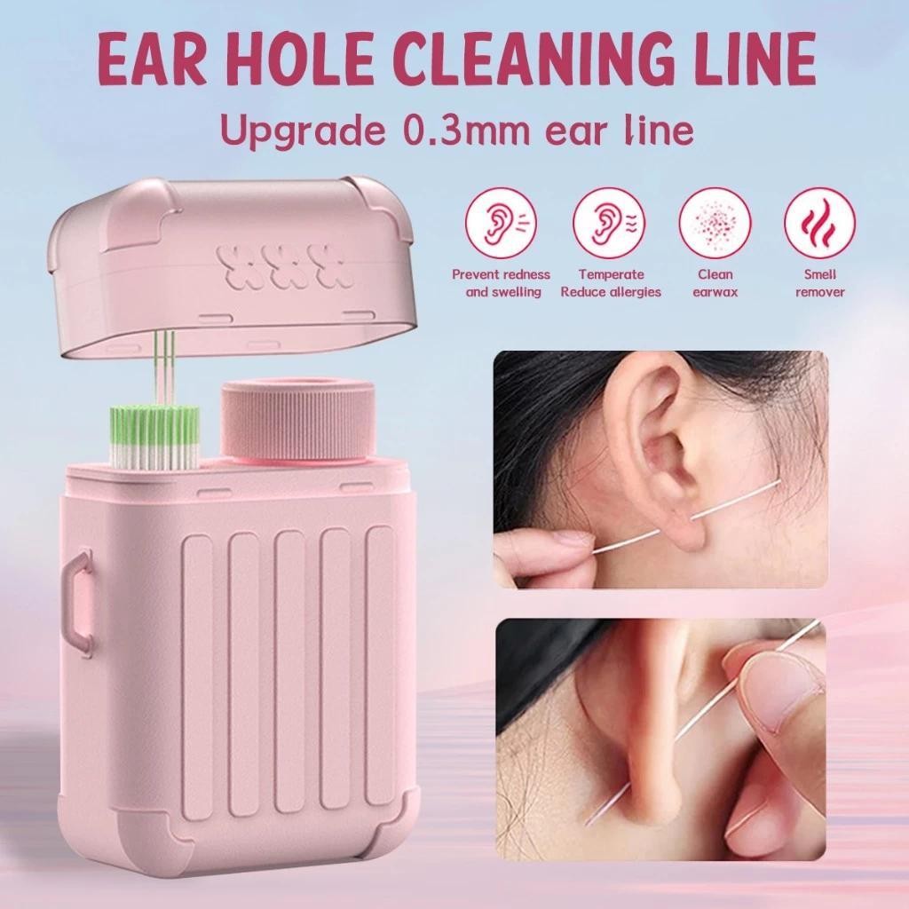 240PCS/Set Ear Hole Cleaning Line with Cleaning Solution Disposable Ear ...