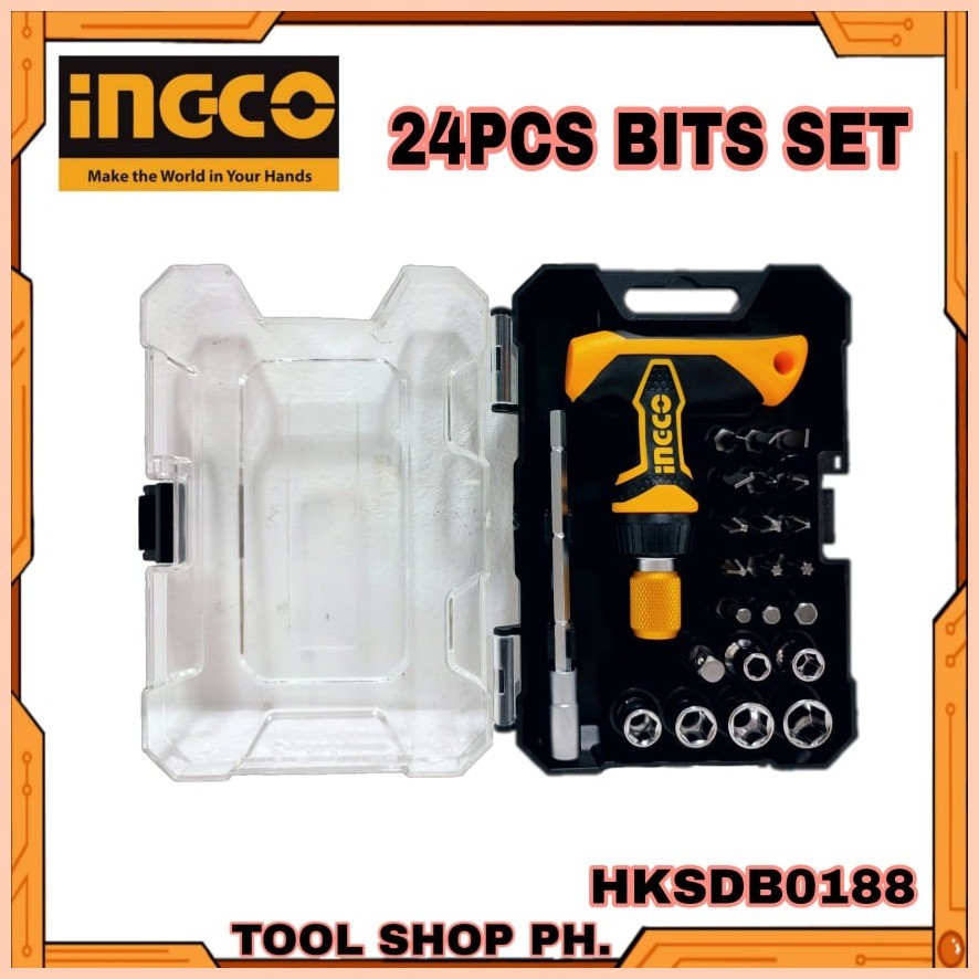 ۞ INGCO 24PCS T-Handle Wrench Screwdriver Set HKSDB0188 | Shopee ...
