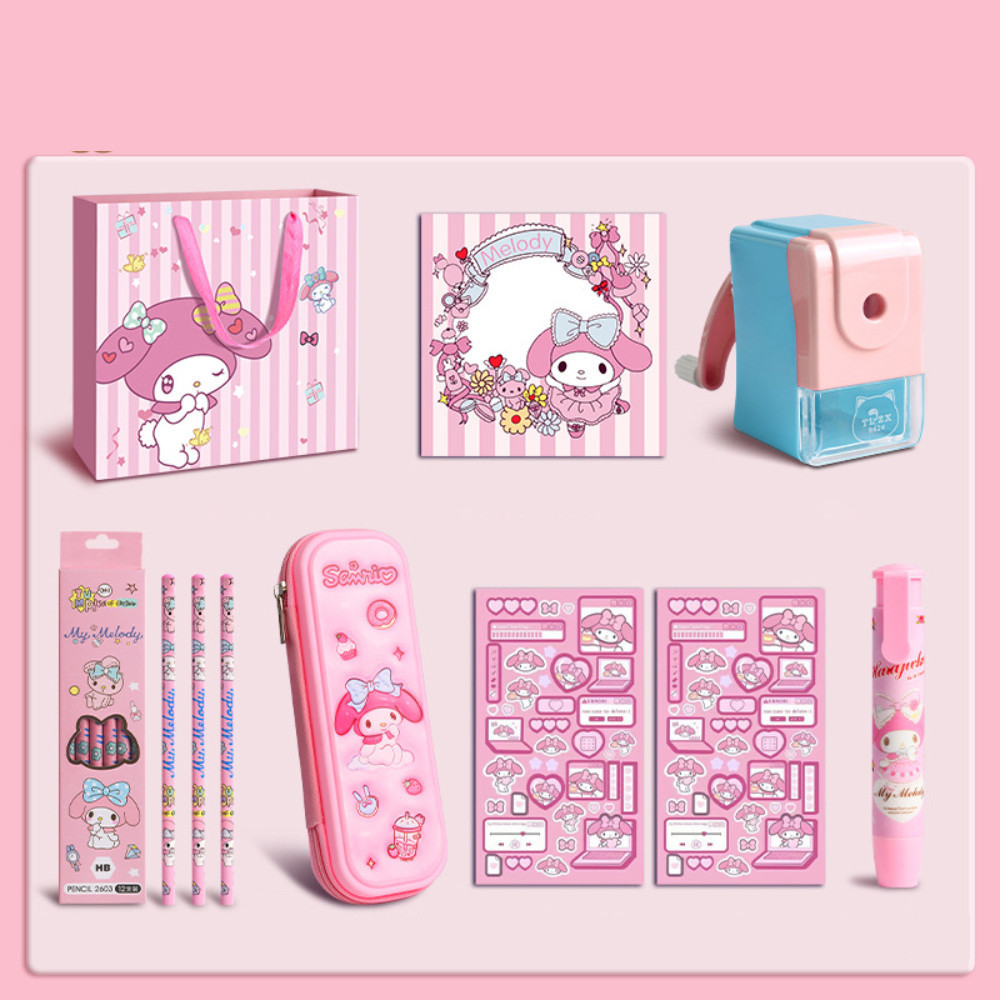 Cartoon Sanrio Stationery Set Student Daily Learning Supplies Children ...