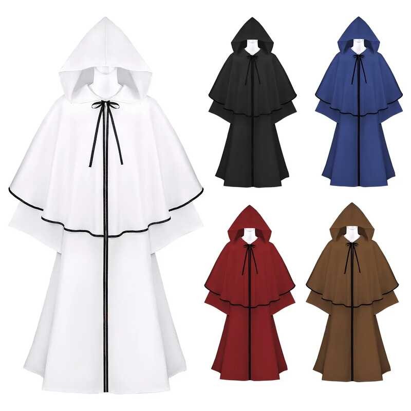 Medieval Hooded Monk Priest Robe Adult Halloween Carnival Cosplay ...