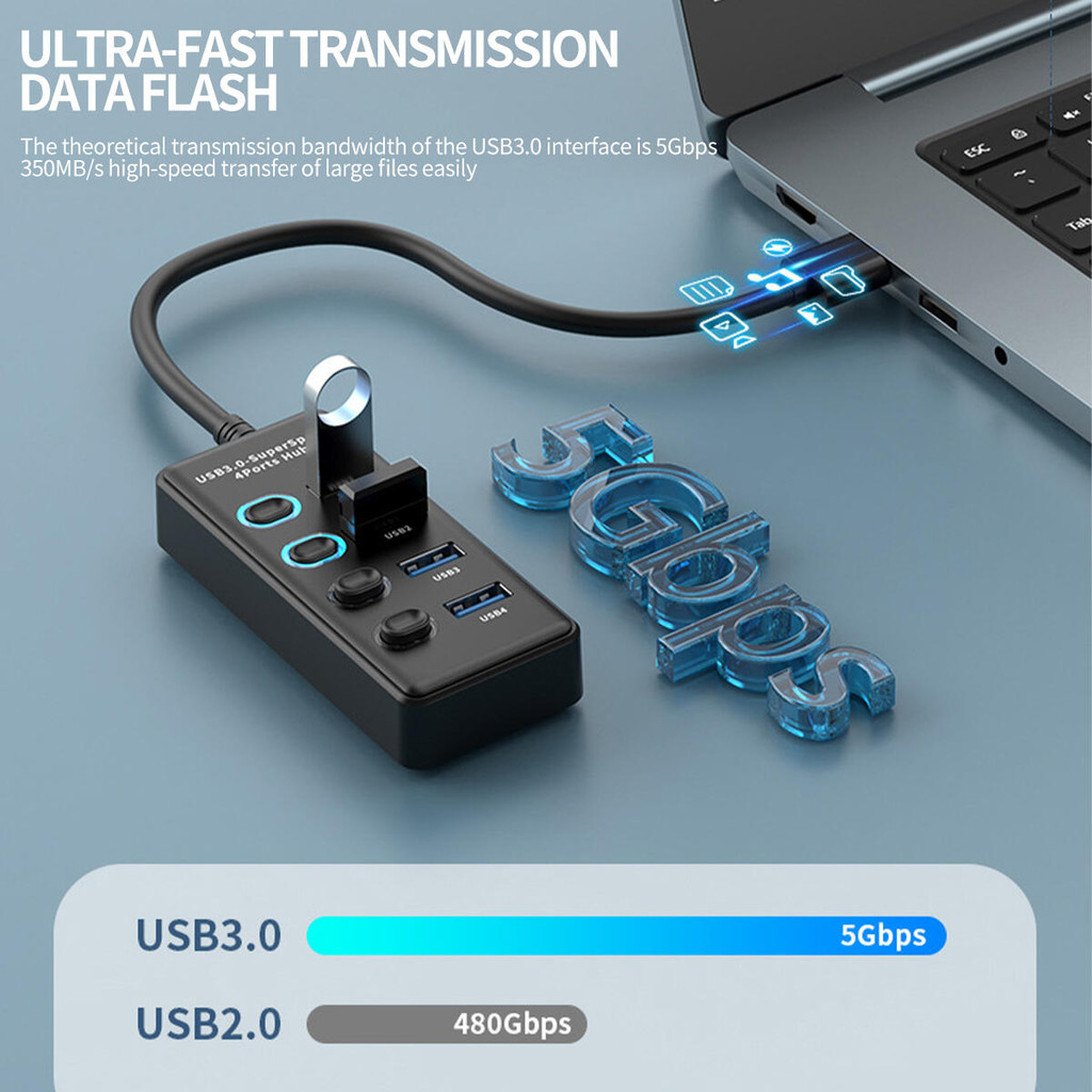 Hub Usb 5Gbps High Speed USB Hub 3 0 Multiple Port For PC Computer Accessories Docking Station ...