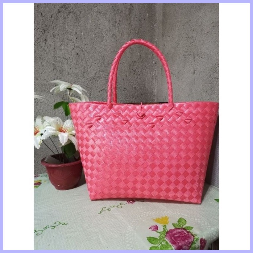 Bayong Bag hard materials small size with zip | Shopee Philippines