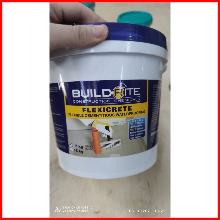 Buildrite Flexicrete Two Component Flexible Cementitious Waterproofing Membrane 5KG | Shopee ...