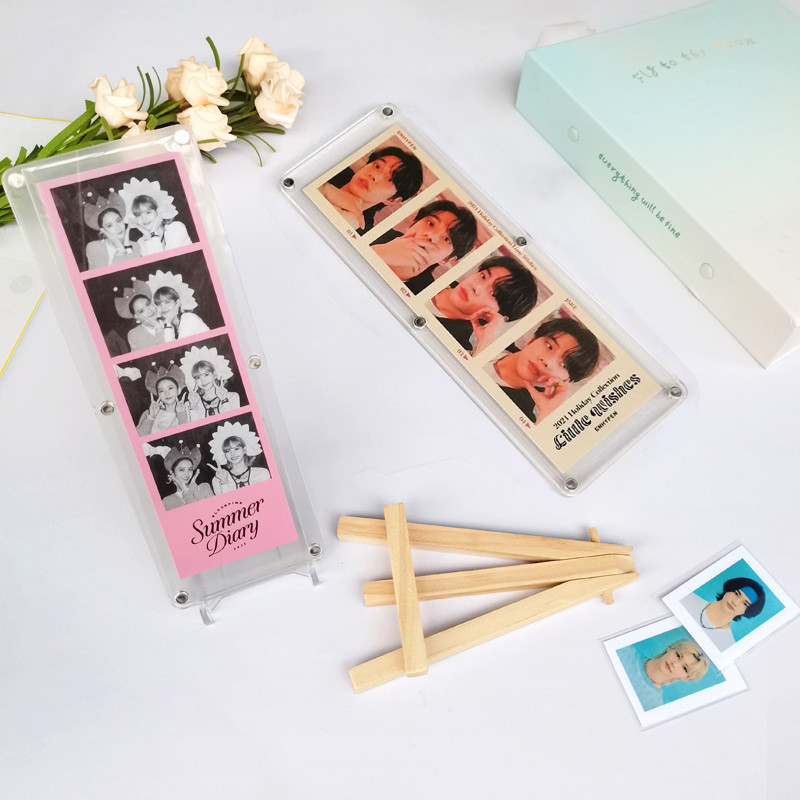4 Cut Film Single/2 Slots Kpop Idol Photo Display Stand Acrylic Picture ...