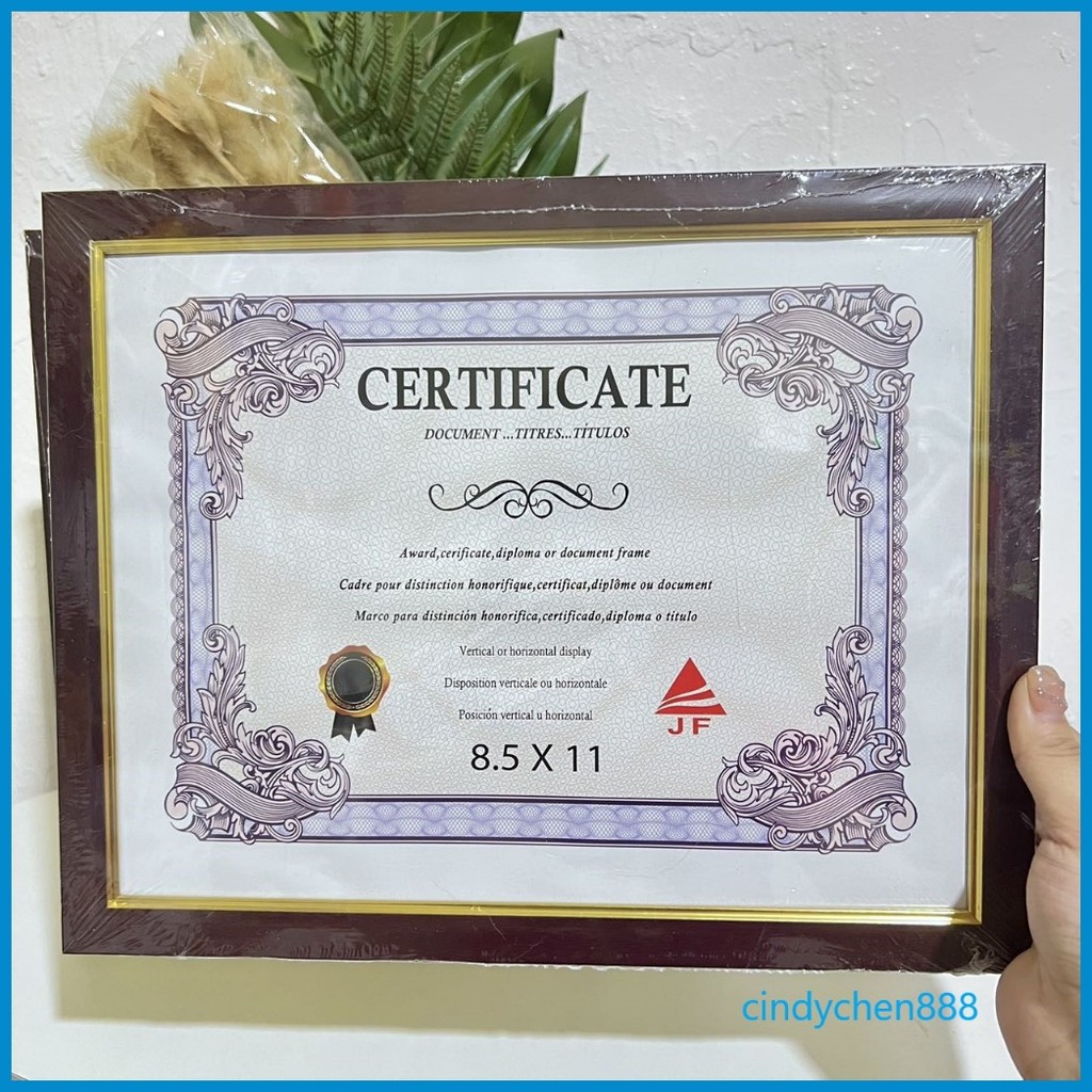 cindychen2 8x10/A4 / 8.5x11 / 8x12 PVC CERTIFICATE FRAME SIZE A4 / 8.5 ...