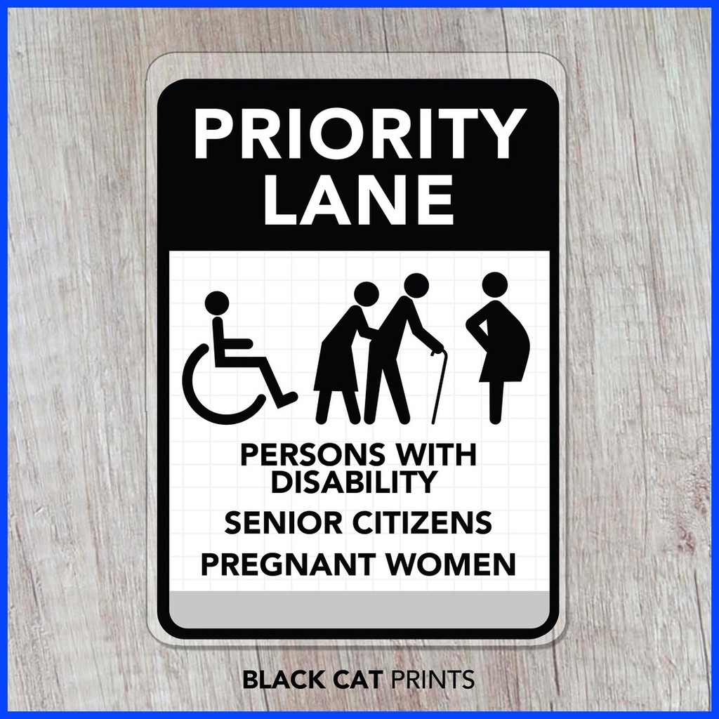∥ Express Lane / Priority Lane Laminated Signs / Laminated Signages ...