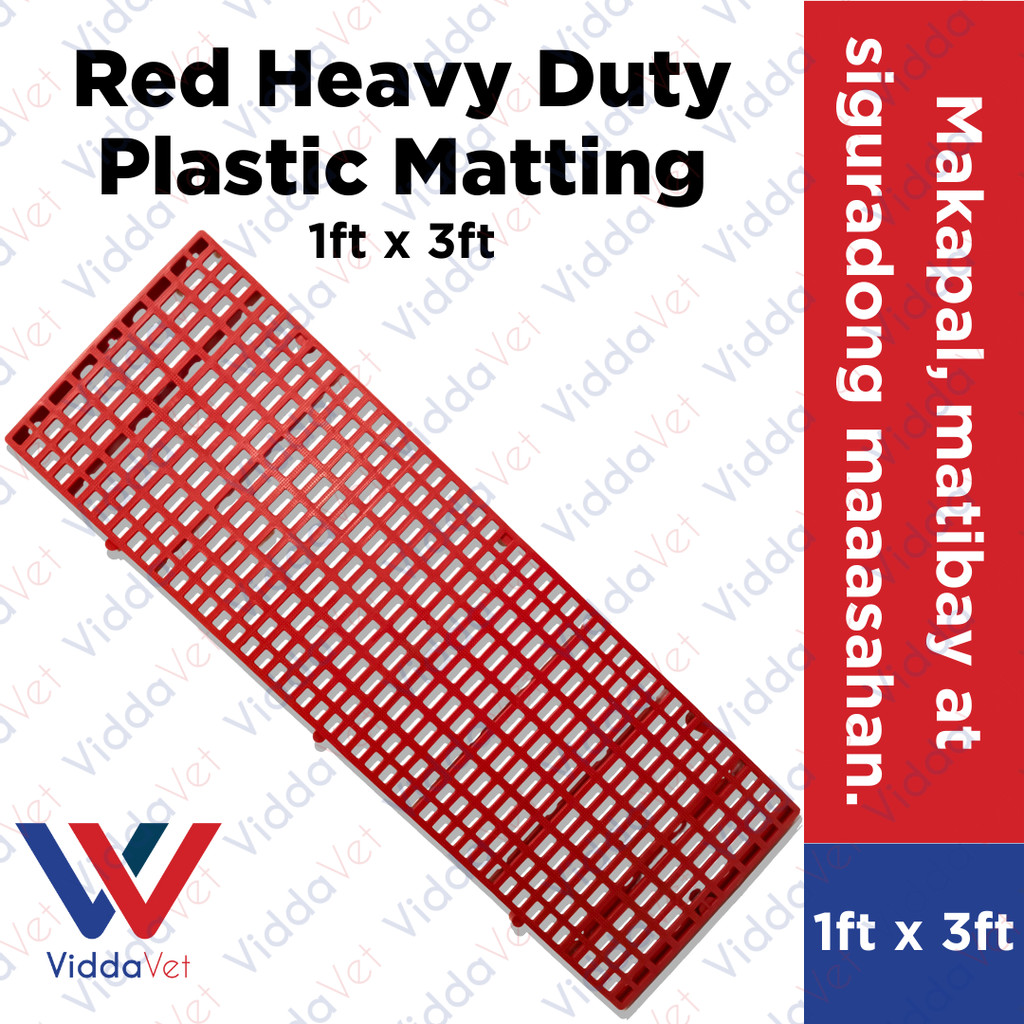 1PC RED 1foot x 3 feet Plastic Matting Heavy Duty High Density High ...