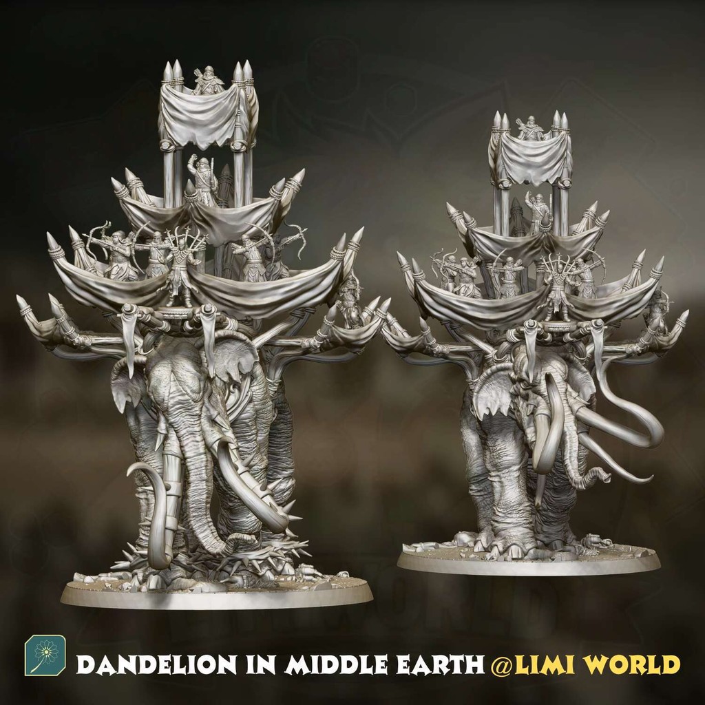 [DND] Harad Shadow Style War Mammoth Beast Third Party Model Magic Ring ...