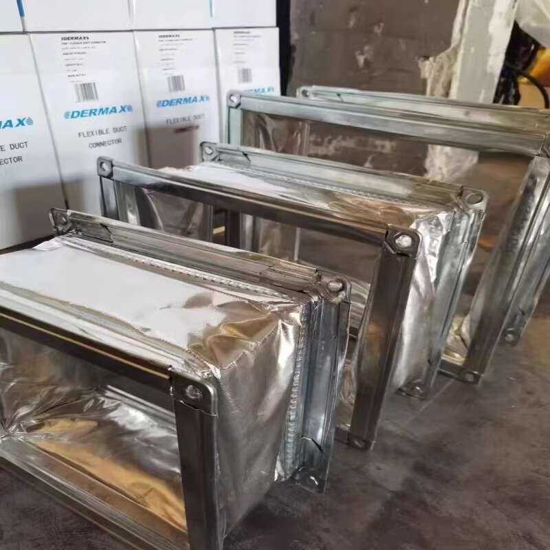 Permanent aluminium foil soft connection fan coil unit outlet square ...