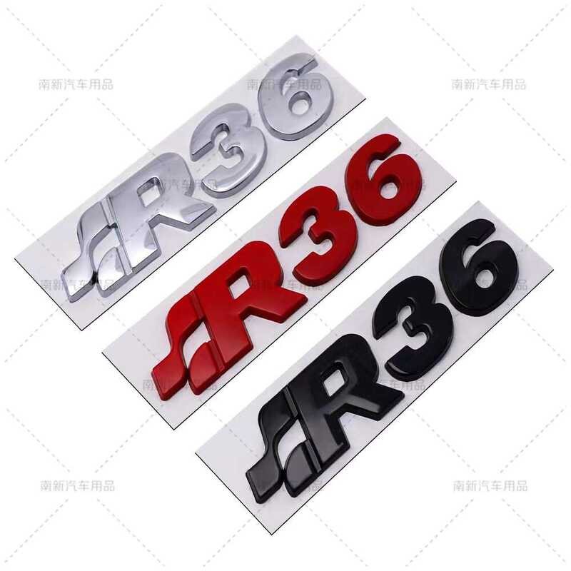R36 Suitable for Volkswagen Modified Car Tail Logo Sport R Metal Grille ...