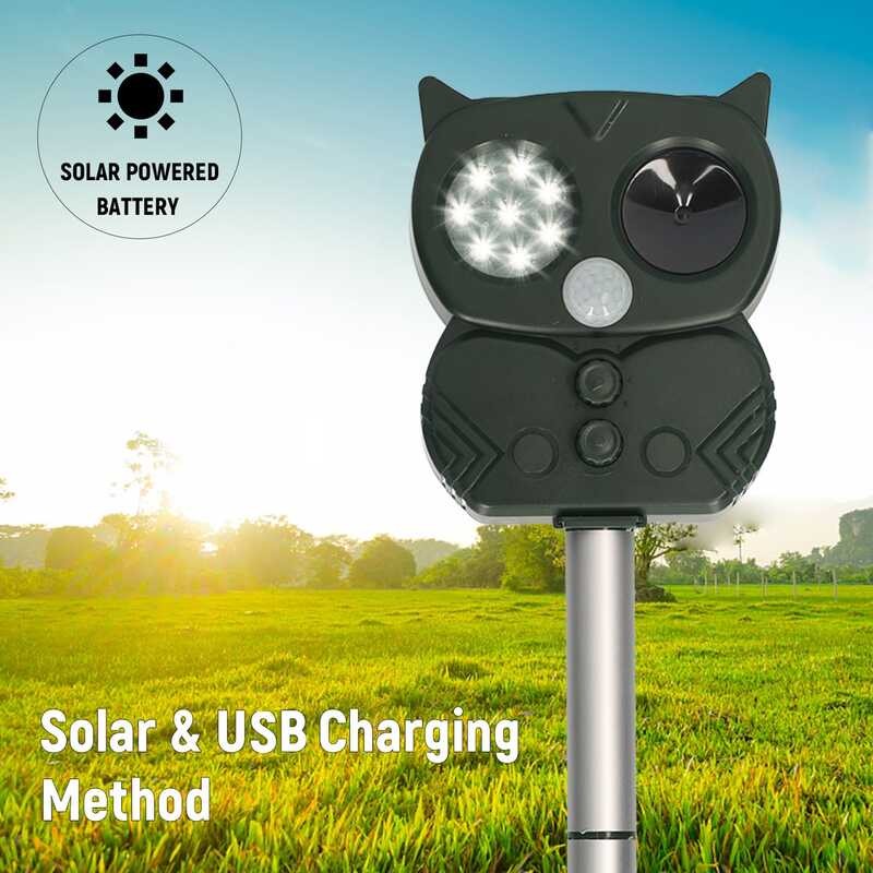 Ultrasonic PIR Motion Sensor Animal Dog Cat Bird Repeller Deterrent ...