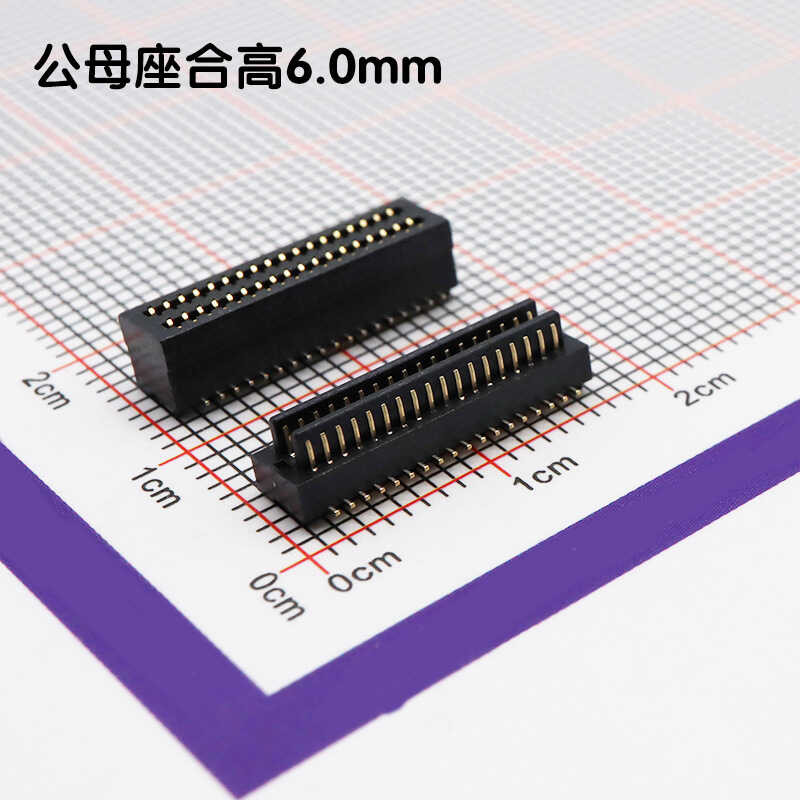 36 pin dual slot board to board connector with a height of 6mm and a ...