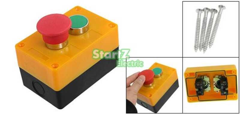 240V AC 400V Red Green Momentary Mushroom Flat Push Button Switch Control Box | Shopee Philippines