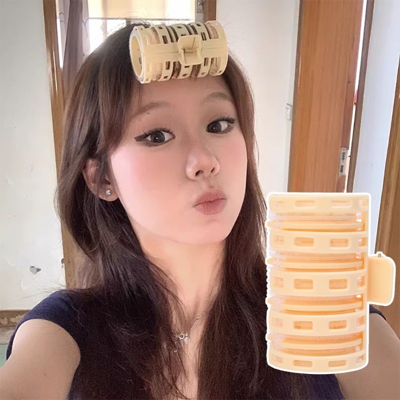 Fluffy Clip Bangs Styling Roller - Natural Curling No Trace Hair Roots ...