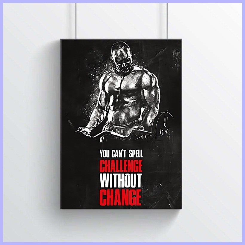 Muscle Bodybuilding Fitness Motivational Quotes Art Canvas Painting ...